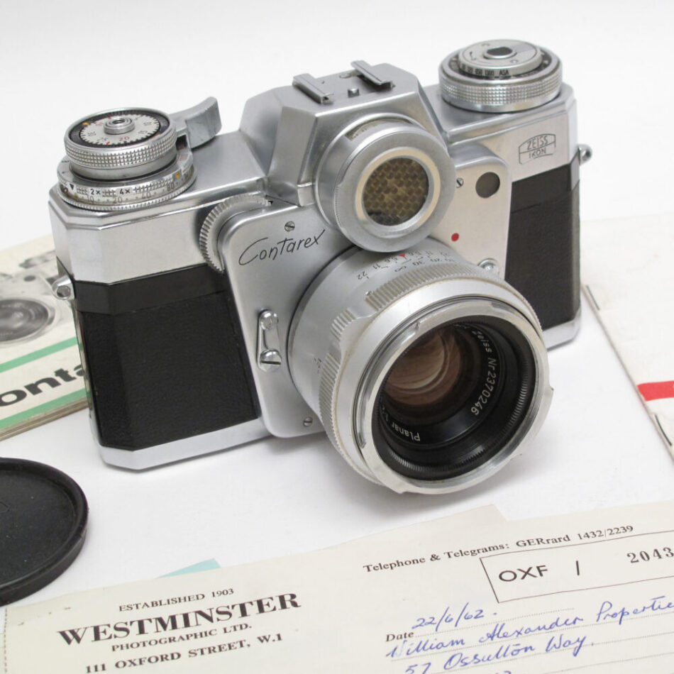 Zeiss Contarex 'Cyclops' (Bullseye) + 50mm f2 Planar, - Peter Loy